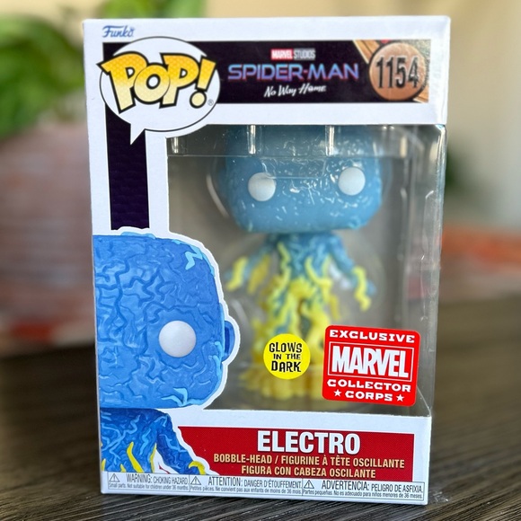 Funko | Toys | Funko Pop Marvel Electro Spiderman Glow In The Dark ...